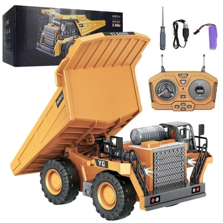 Remote Control Construction Dumper Truck Toys with 9 Channel with ...