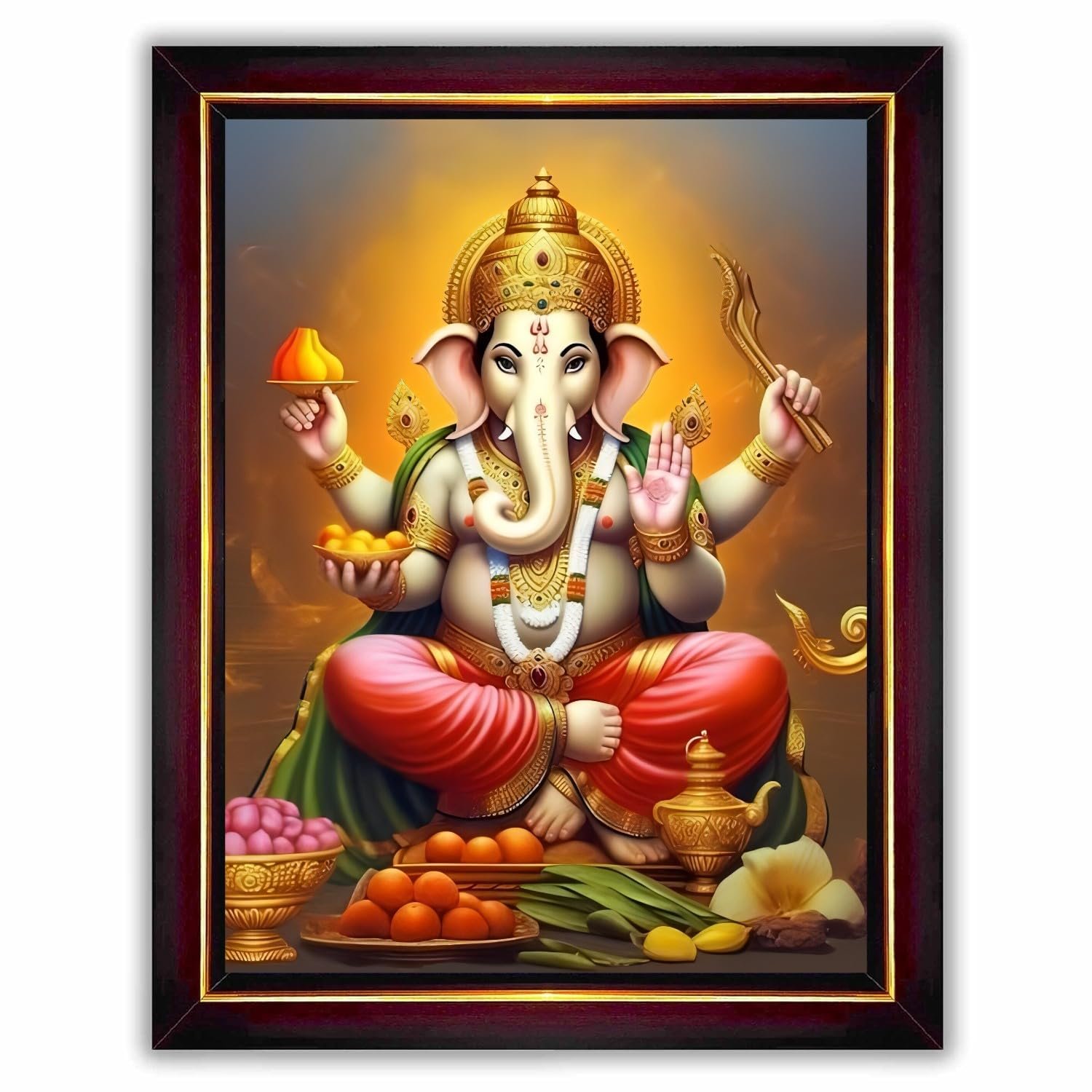 Big Size Lord Ganesha Wall Photo Frame, Fibre Frame Modern, 280 GSM ...